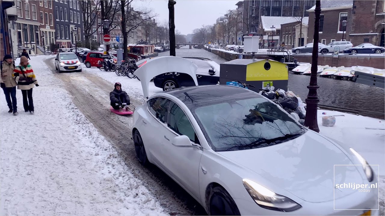 Amsterdam Snow Tesla Sleigh - February 8, 2021 17:12 - YouTube