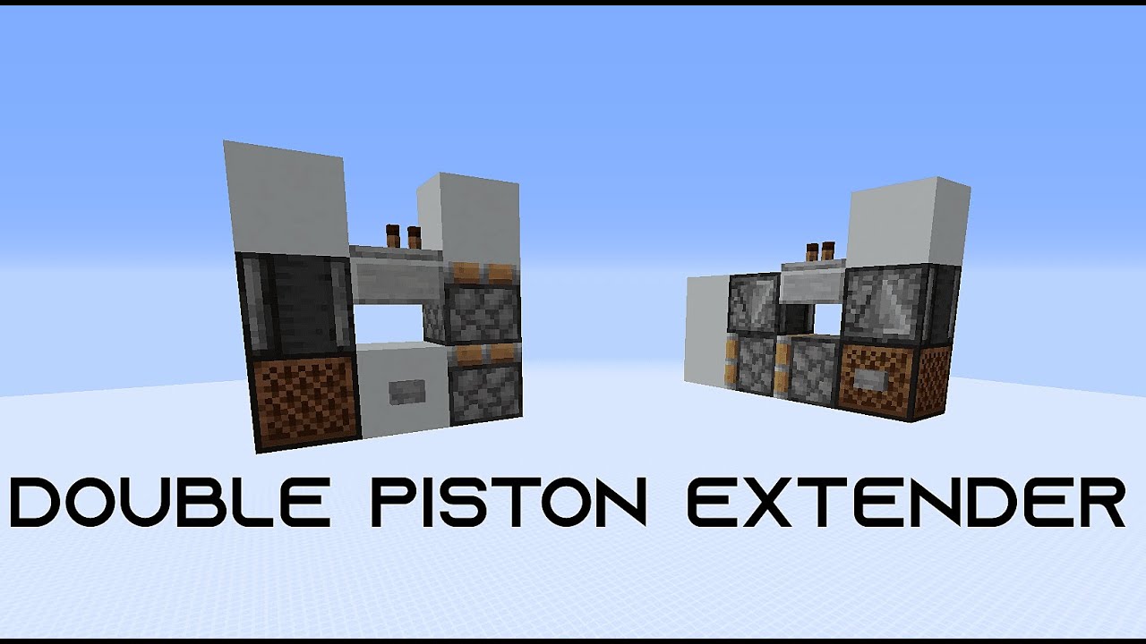 Minecraft Redstone #1 - Double Piston Extender - YouTube