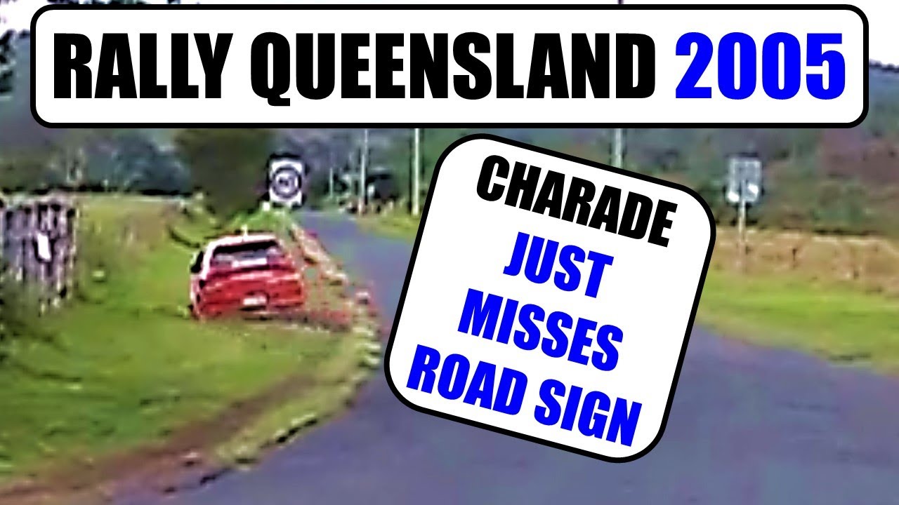 Rally Qld 2005 - Daihatsu Charade near miss 2 - YouTube
