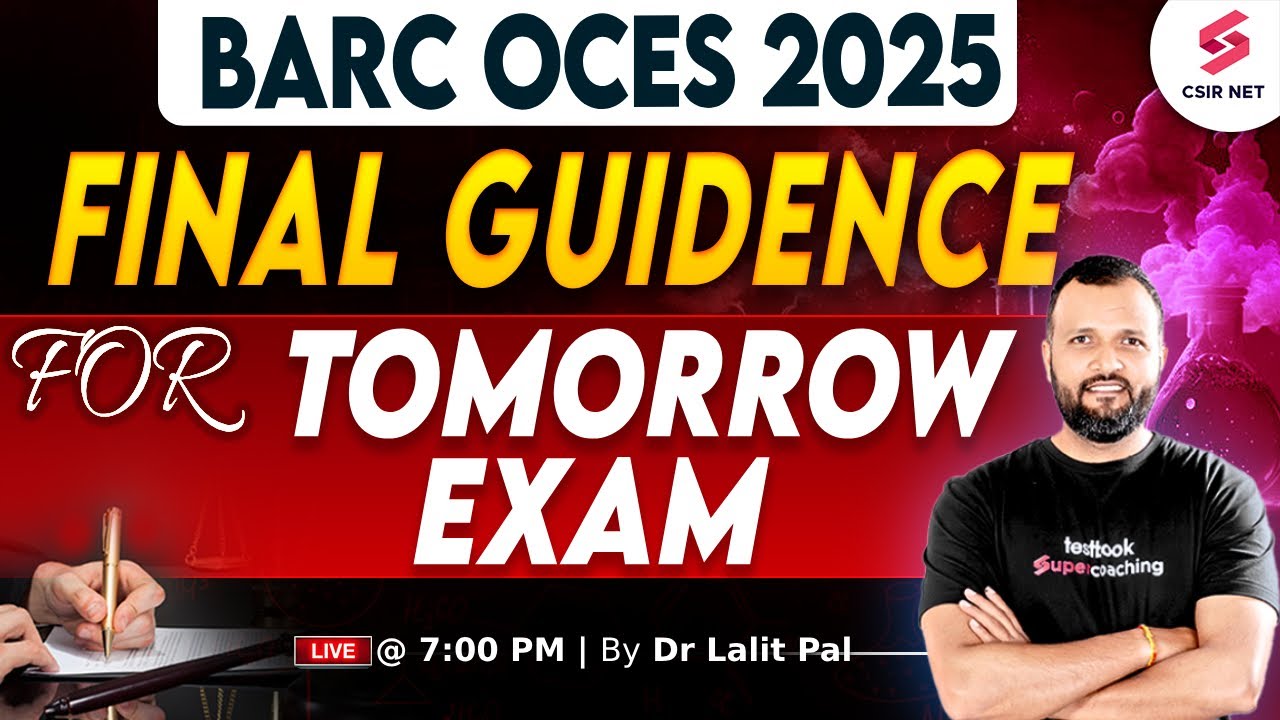 BARC OCES 2025 | Life Science Preparation | Final Guidance For BARC ...