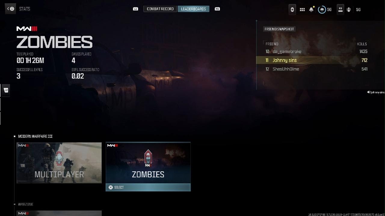 Call of Duty Mw3 zombies losing my stats - YouTube