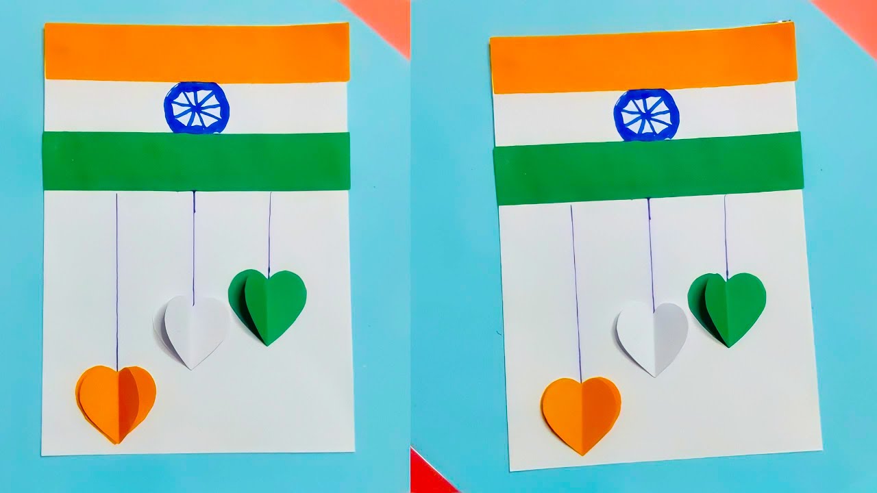 How to make happy independence day easy card making | DIY easy ...