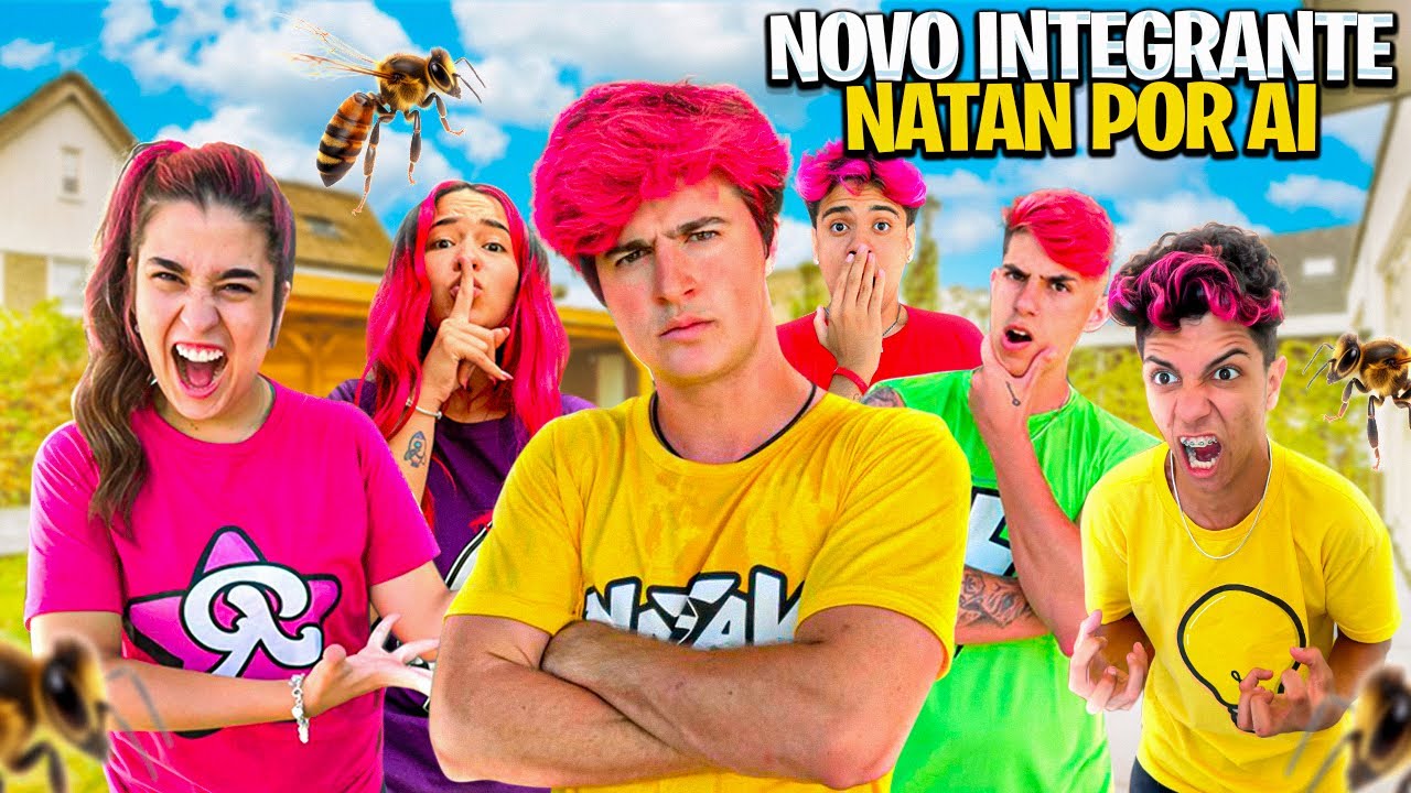 NATAN POR AÍ ENTROU PRO ELENCO DOS ROSA *pintou o cabelo? - YouTube