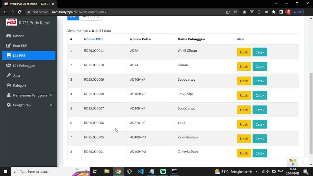 Tutorial Aplikasi Bengkel Workshop App Yii2 - YouTube