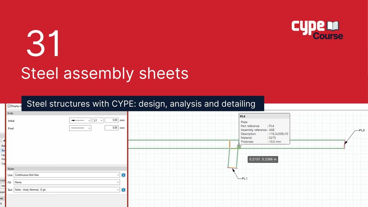 31 - Steel assembly sheets | CYPE Steel Structures - YouTube