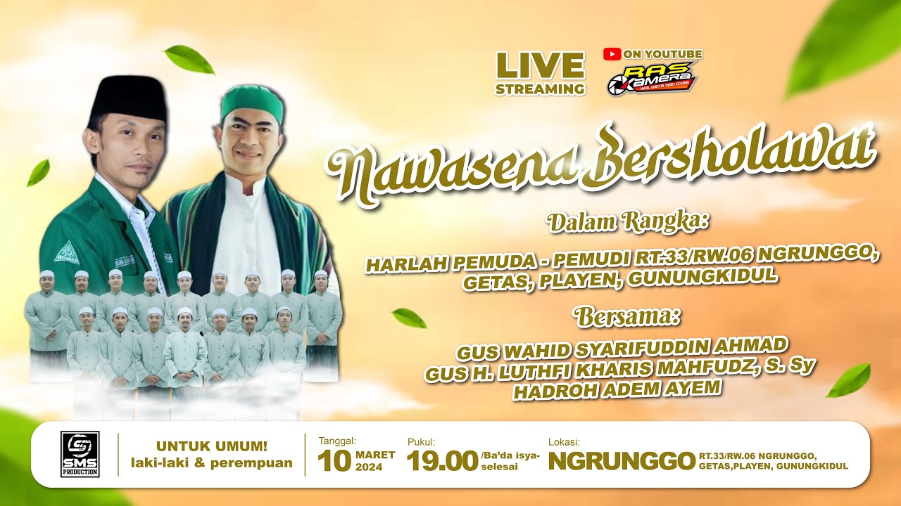 Live Streaming Pengajian Bersama Gus Wahid & Gus H. Luthfi - Ngrunggo Getas Playen - YouTube