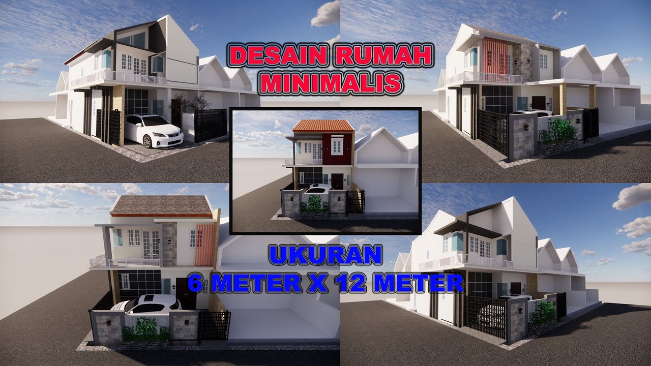 Desain Rumah Minimalis Ukuran 6 x 12 Meter - YouTube