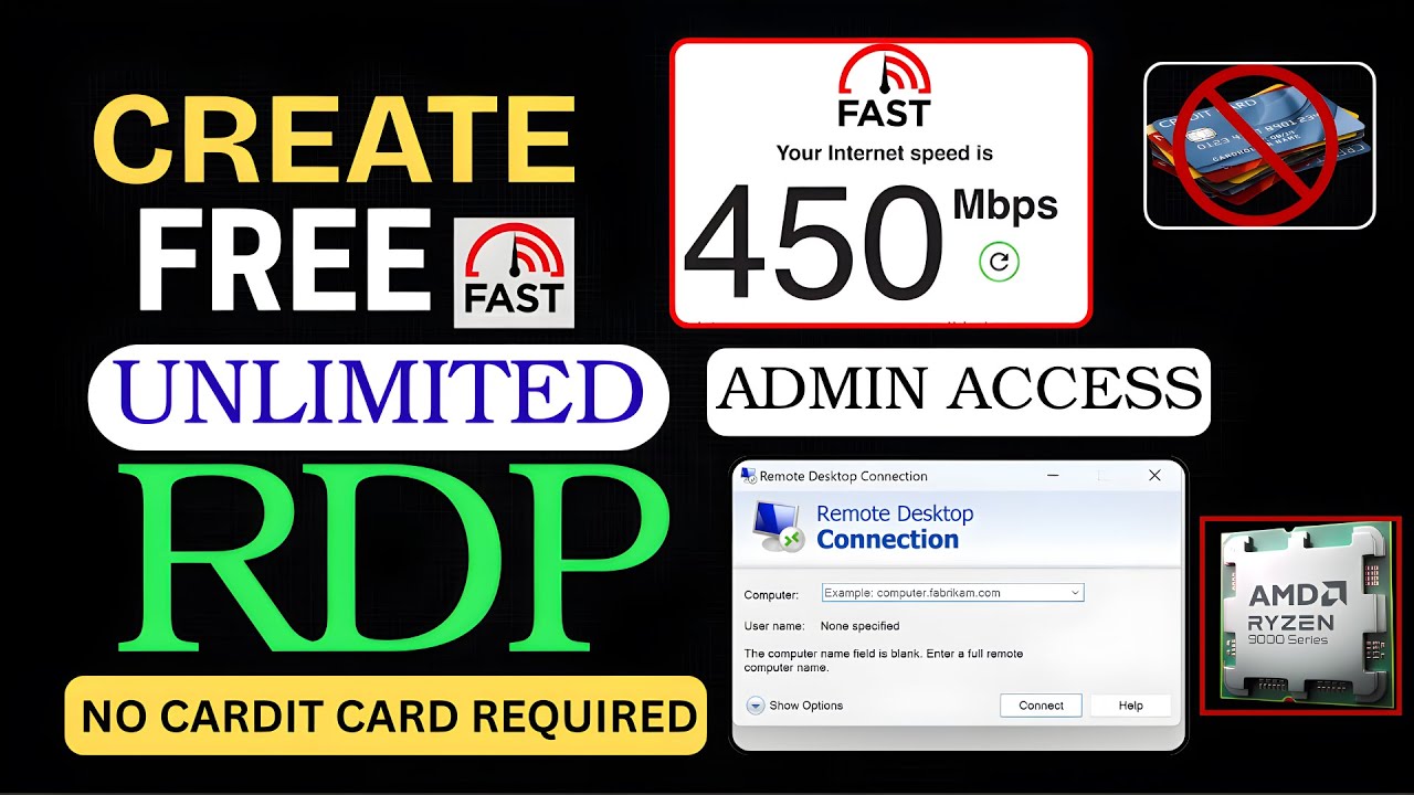 Free RDP Server 24/7 RDP | Window RDP Without a Credit Card Free For ...