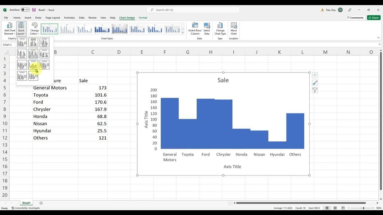 Construct Bar Chart, Pareto Char, Pie Chart - Using Excel - YouTube