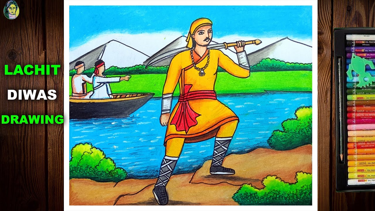Lachit Borphukan Drawing Easy | How To Draw Lachit Borphukan Easy ...