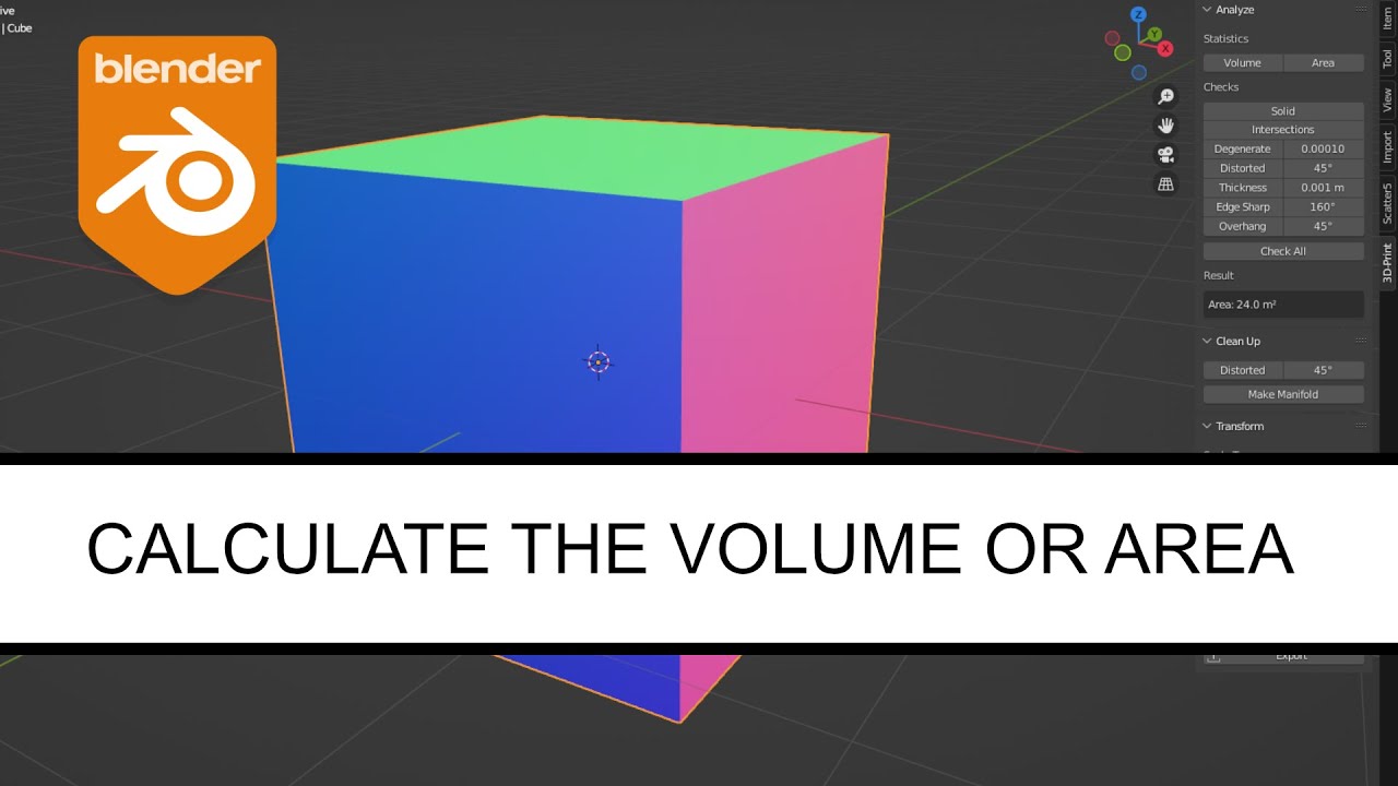Blender Tutorial Calculate The Volume Or Area YouTube Blender Tutorial Calculate The Volume Or Area YouTube