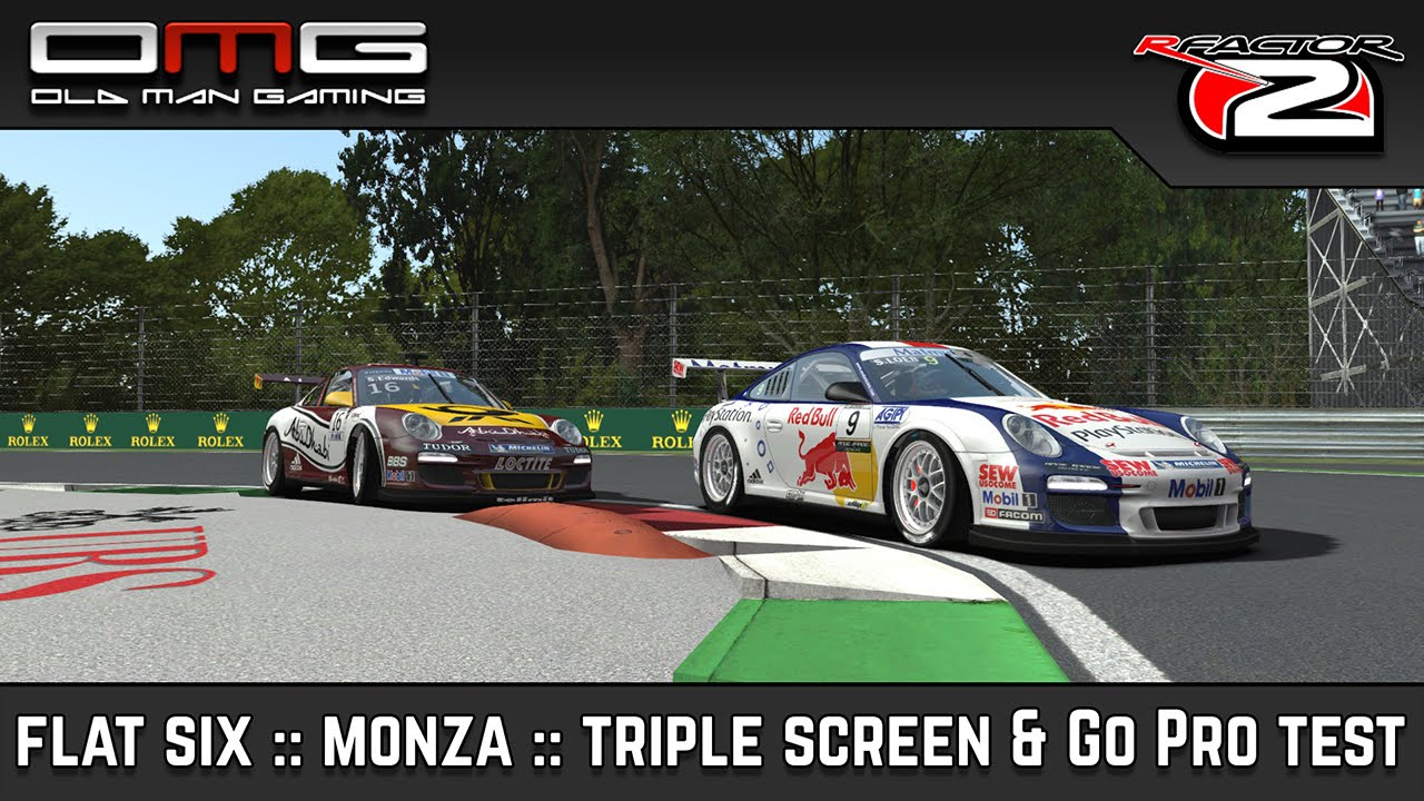 rFactor 2 :: Monza :: Flat 6 Series :: Triple screen :: GoPro head cam ...