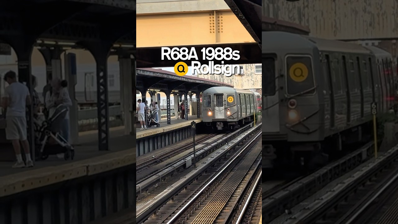 R68A Q Train with 1998s Rollsign. - YouTube
