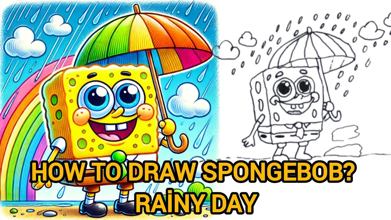 How to draw SpongeBob?Rainy day - YouTube