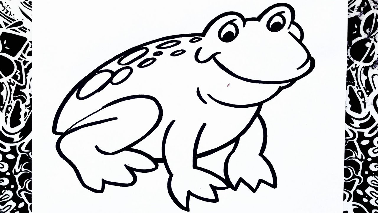 como dibujar una rana | how to draw a frog - YouTube
