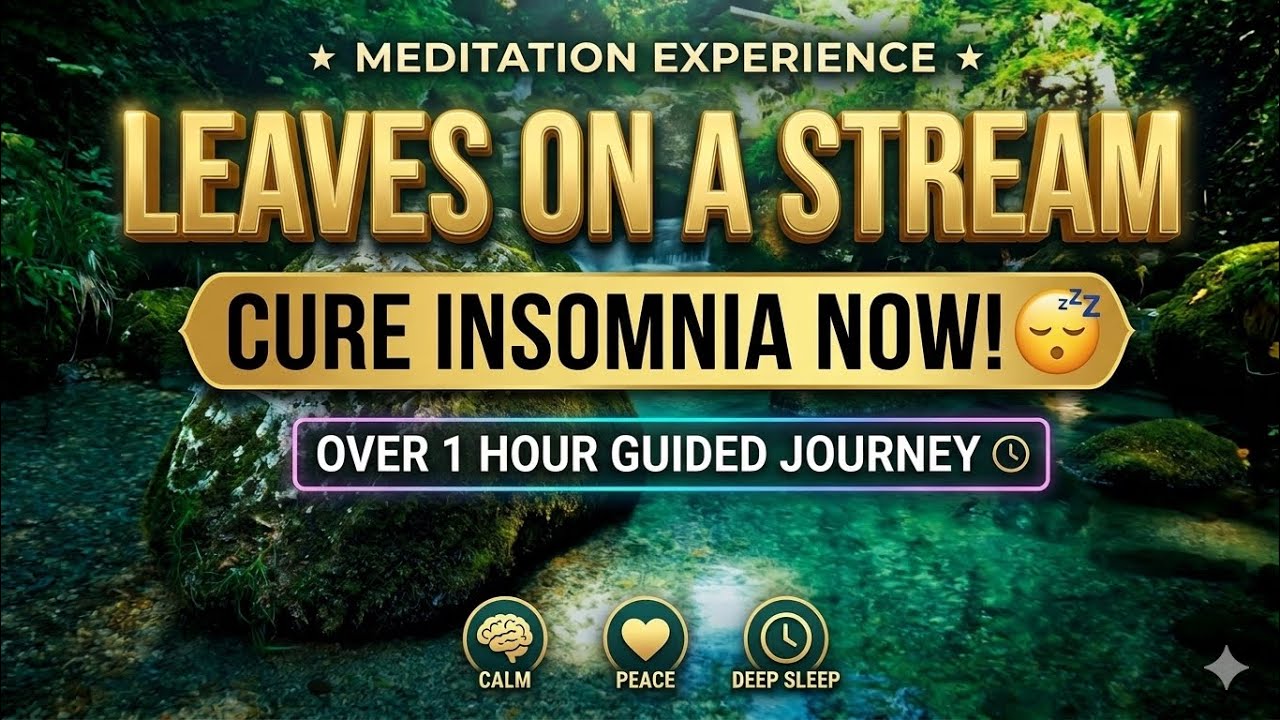 Leaves On A Stream Meditation Guide and Insomnia Relief with Captions ...