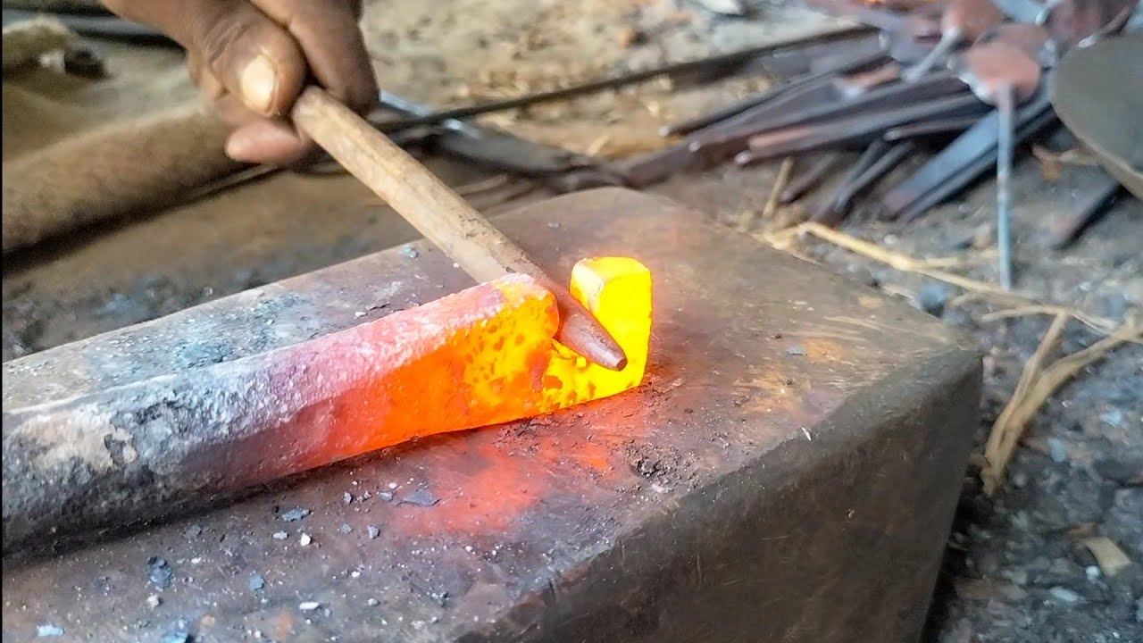 Blacksmith | how to make mason tools from rod & engle / bolt | rod ...