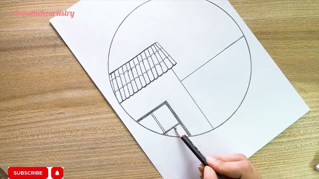 Easy circle drawing || Circle drawing for beginners || Pencil drawing ...