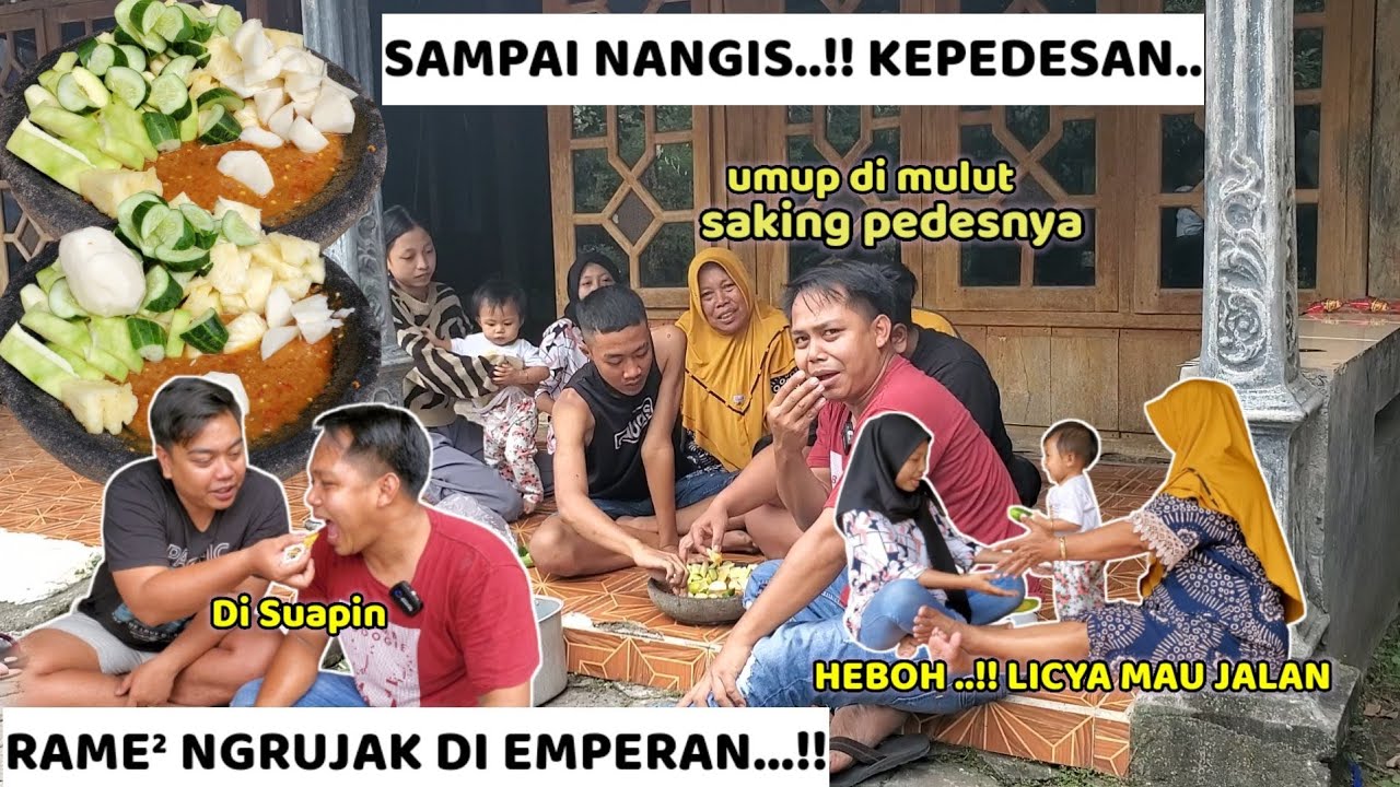 pedasnya bikin nangis ‼️ rame² ngrujak buah - YouTube