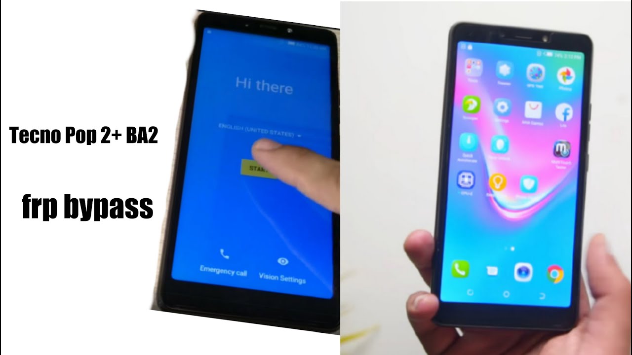 FRP TECNO POP 2 BA2 +hard reset - YouTube