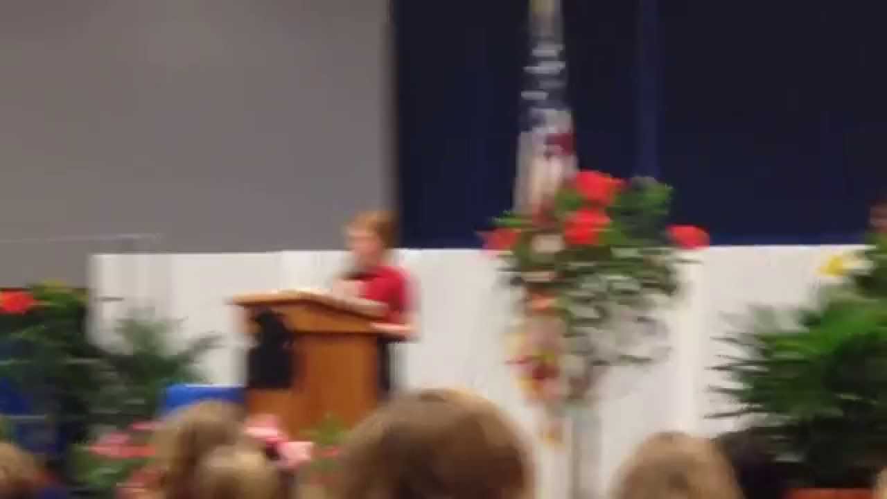 5th grade graduation/moving up ceremony speech - YouTube
