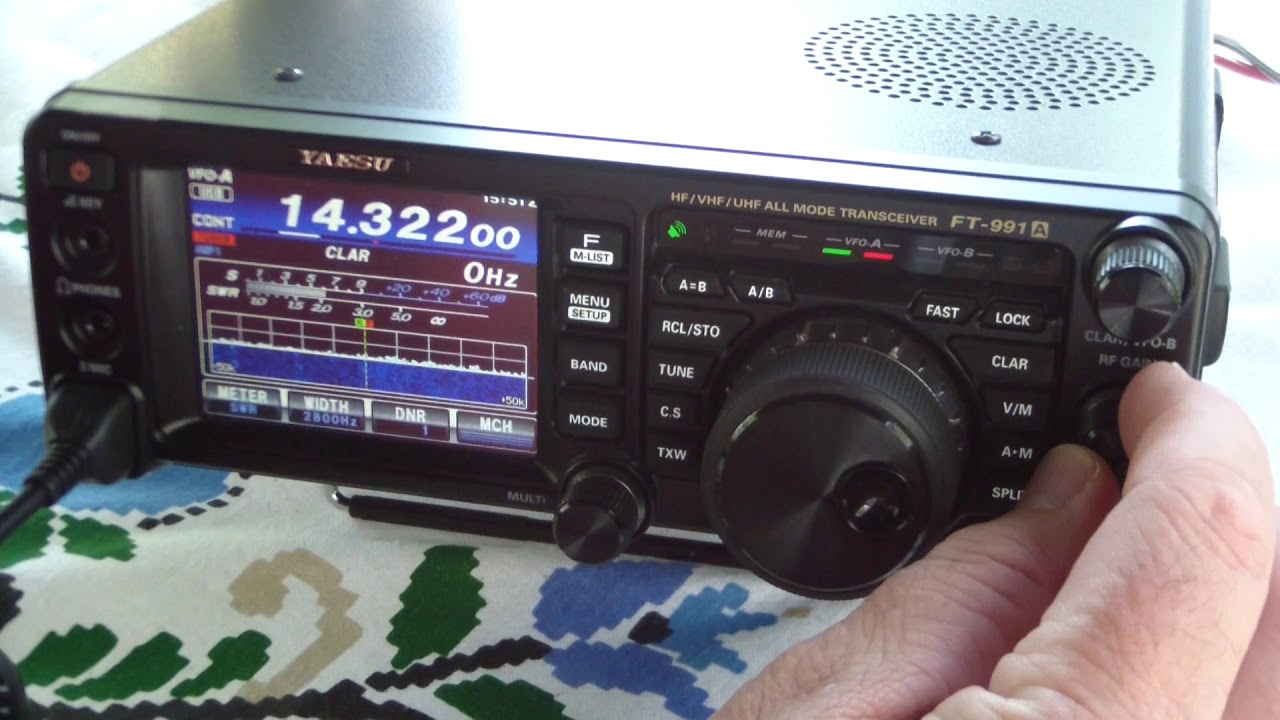 Using the FT 991a in the back yard after work. - YouTube