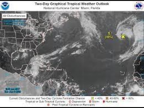 Hurricane tracking low pressure system - YouTube