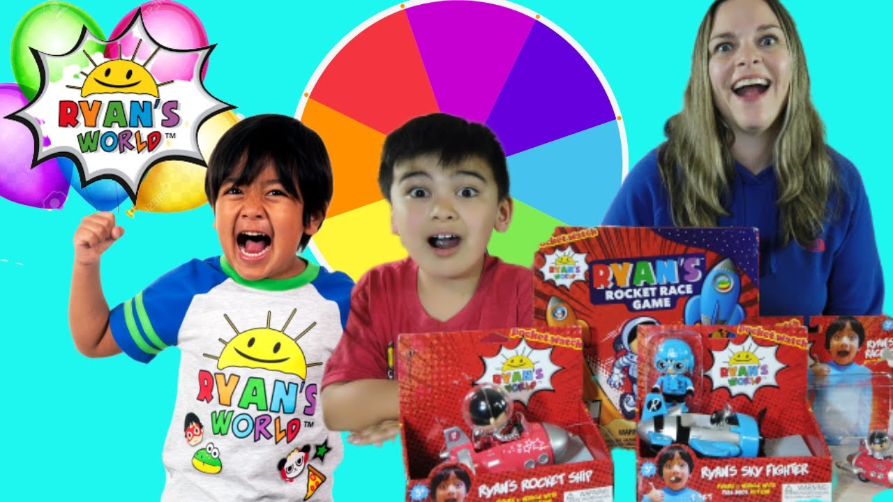 Pretend Play Spin Wheel Balloon Pop Challenge | Balloon Pop to Win Ryan ...