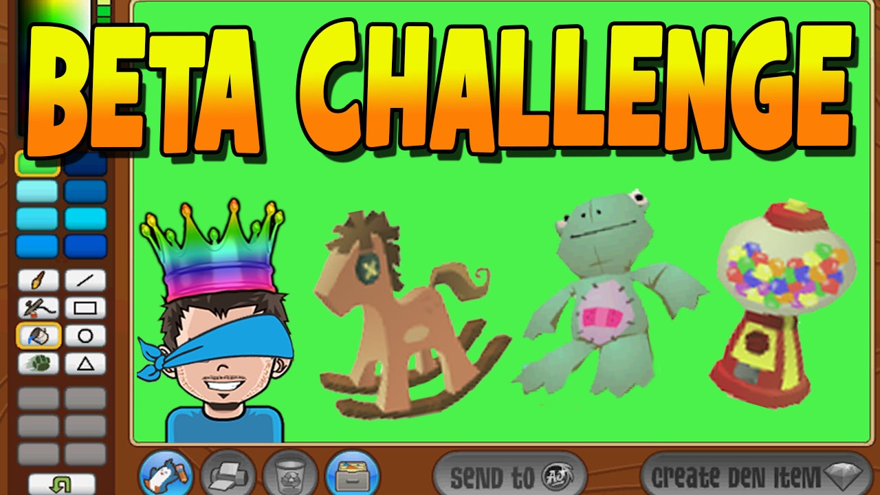 BLIND FOLDED MASTERPIECE CHALLENGE - DEN BETAS! ANIMAL JAM - YouTube