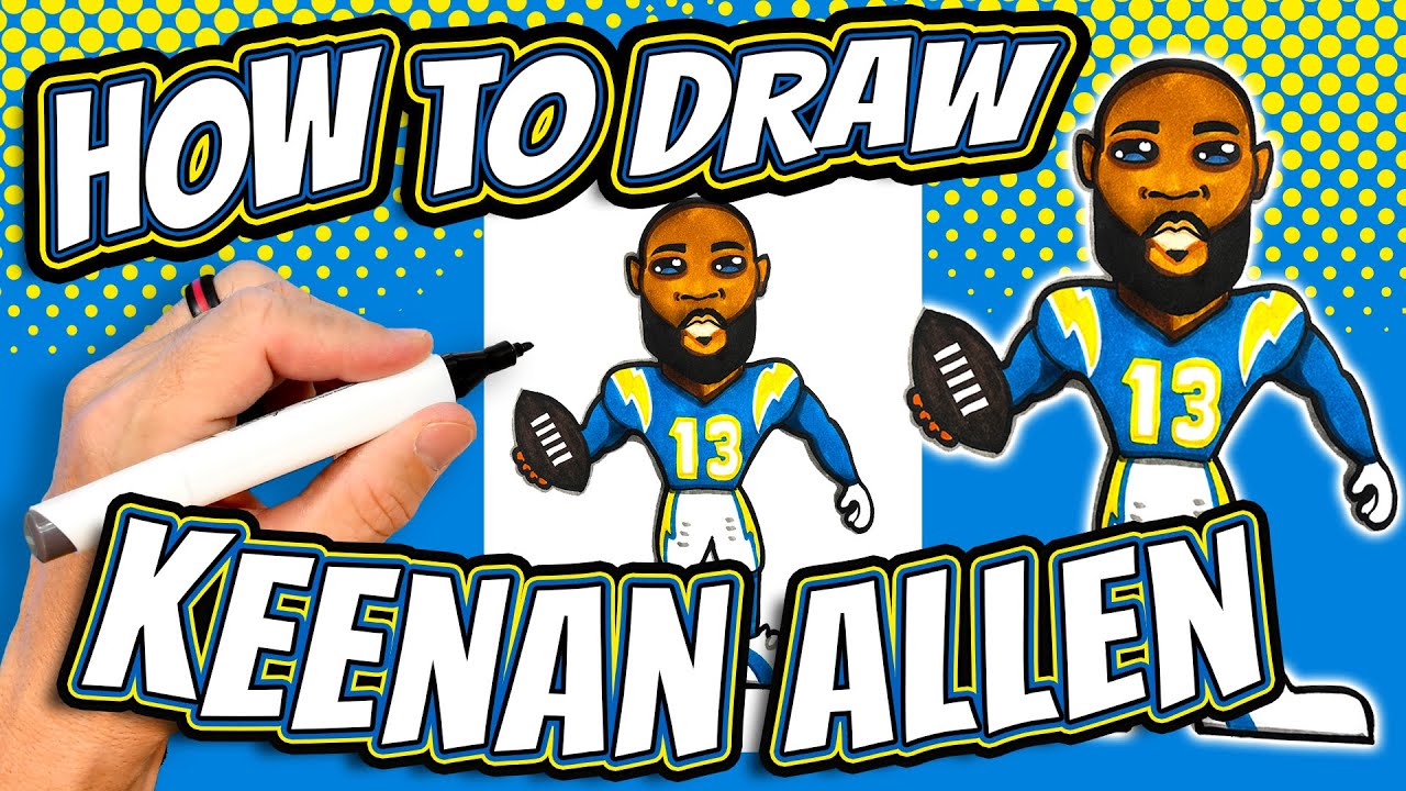 How to Draw Keenan Allen - Los Angeles Chargers NFL Football Player ...