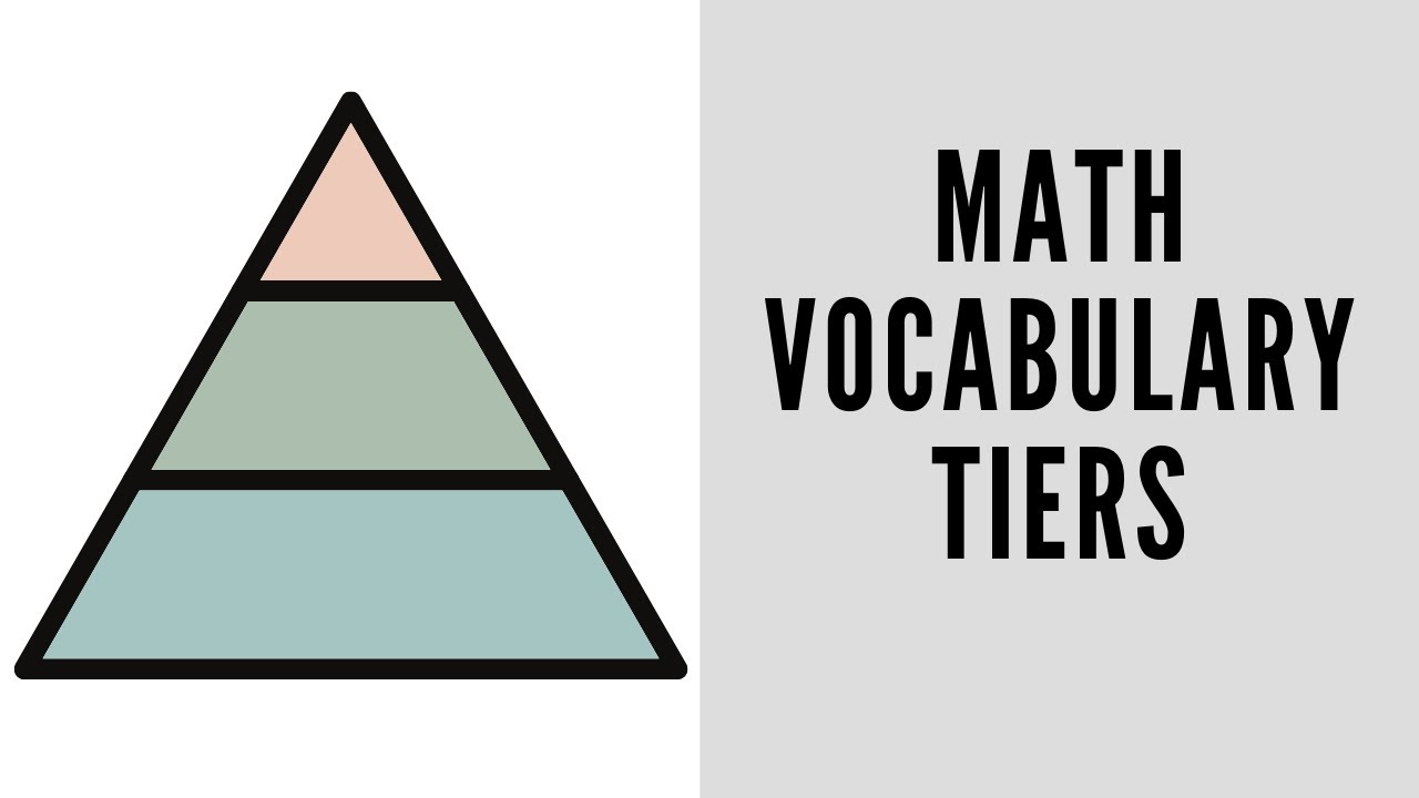 Math Vocabulary Tiers - YouTube