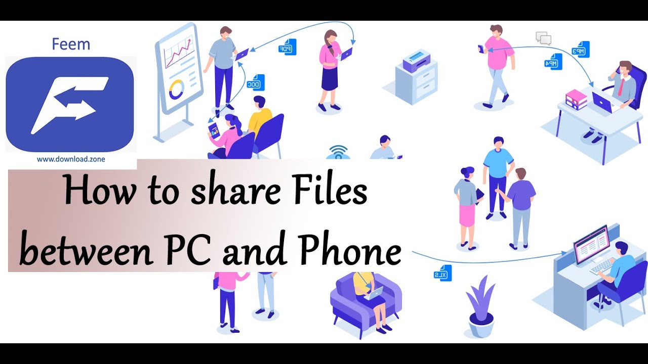 How to share files wirelessly | share files between phone and PC | How ...