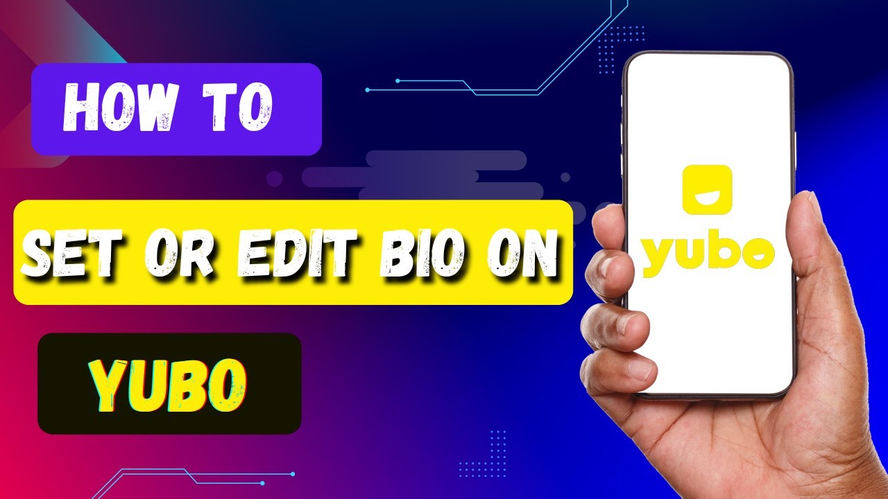 HOW TO SET OR EDIT YOUR BIO ON YUBO APP - YouTube