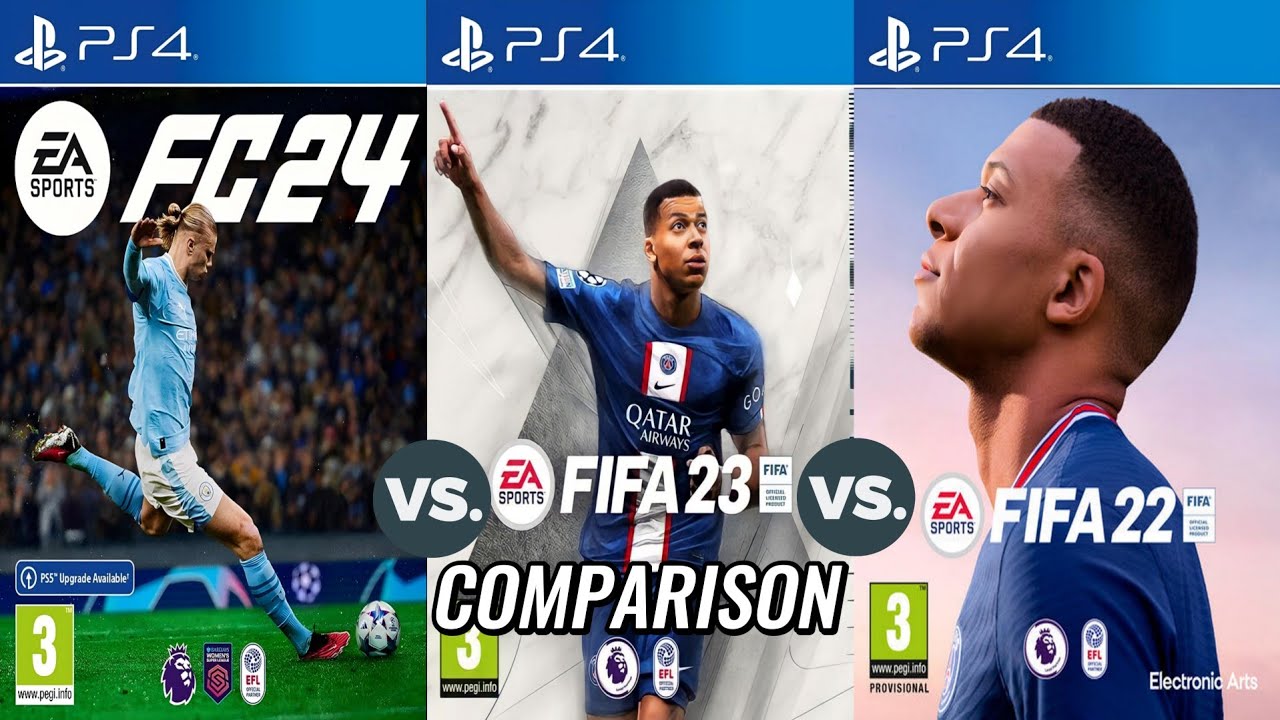 EA FC 24 Vs FIFA 23 Vs FIFA 22 PS4 - YouTube