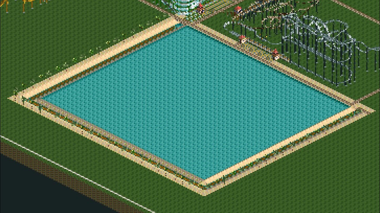 Beginning a water park project in #RCTClassic! #rct2 #rollercoaster # ...