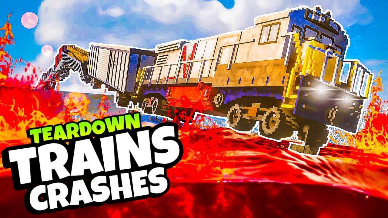 Realistic Trains Crashes - Teardown - YouTube