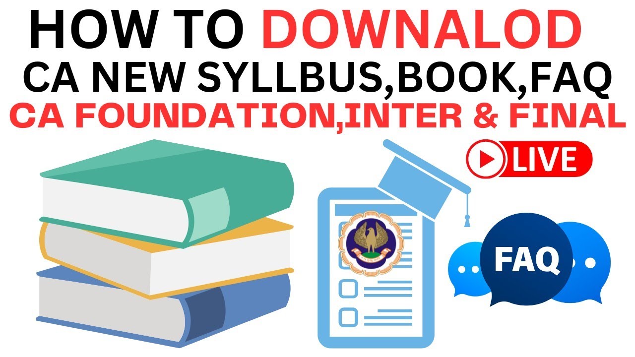 Live Demo :- How to Download CA New syllabus, Book & FAQ CA Foundation ...