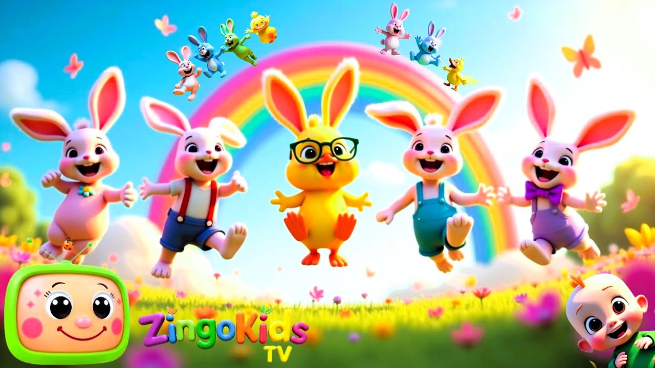 🐇 Hop Little Bunnies – Cute Bunny Dance Song for Kids | ZingoKids Tv ...