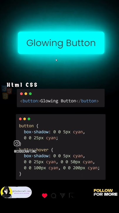 Glowing Buttoncoder Html Computerscience Software Css Webdeveloper Codinglife Eplorepage