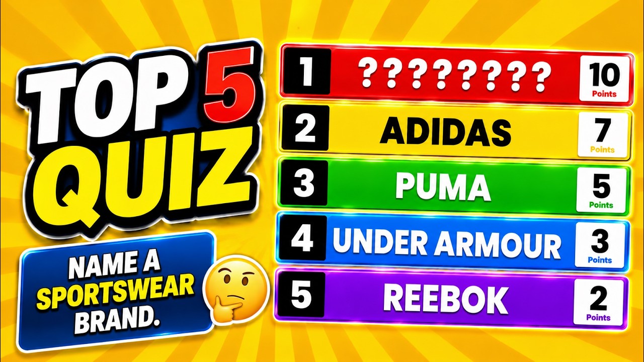 Top 5 Quiz #3 | Brand Guessing Game (Top 5 Answers) - YouTube