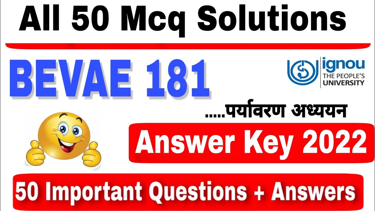 Bevae 181 Answer Key 2022 | BEVAE 181 Important Questions | Bevae 181 ...