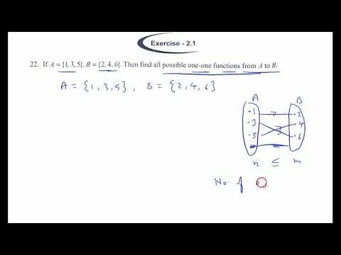 If A = {1, 3, 5), B = {2, 4, 6). Then find all possible one-one ...