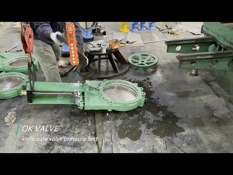 knife gate valve pressure test - YouTube