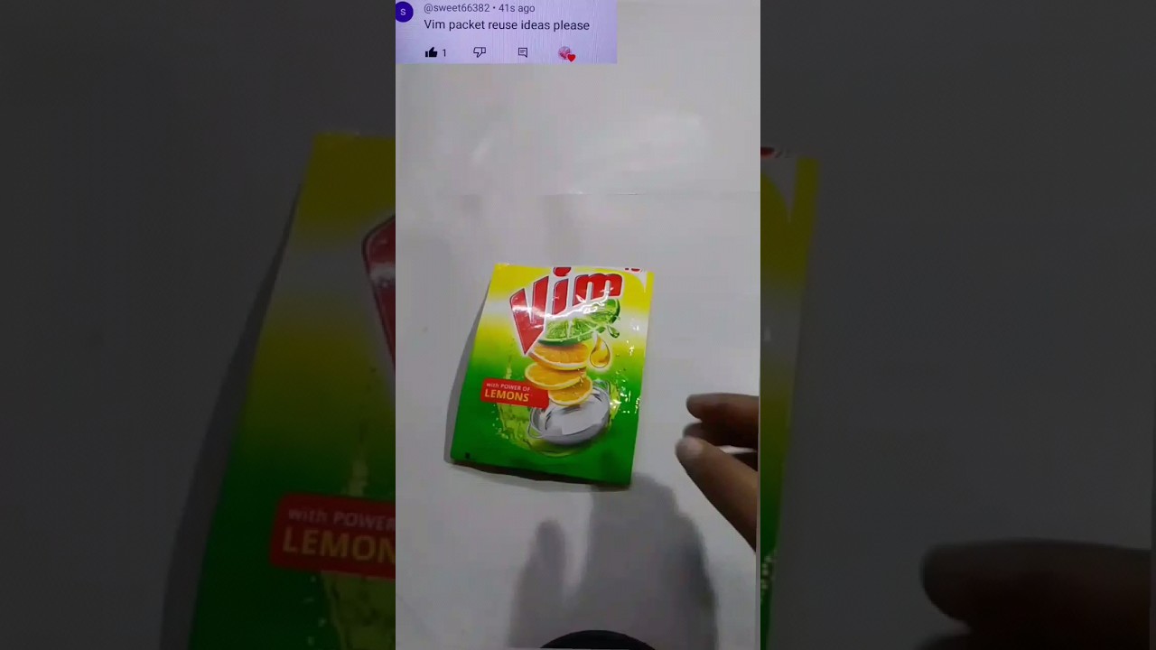 vim packet reuse ideas leaf🍀 reuse ideas DIY #shorts - YouTube