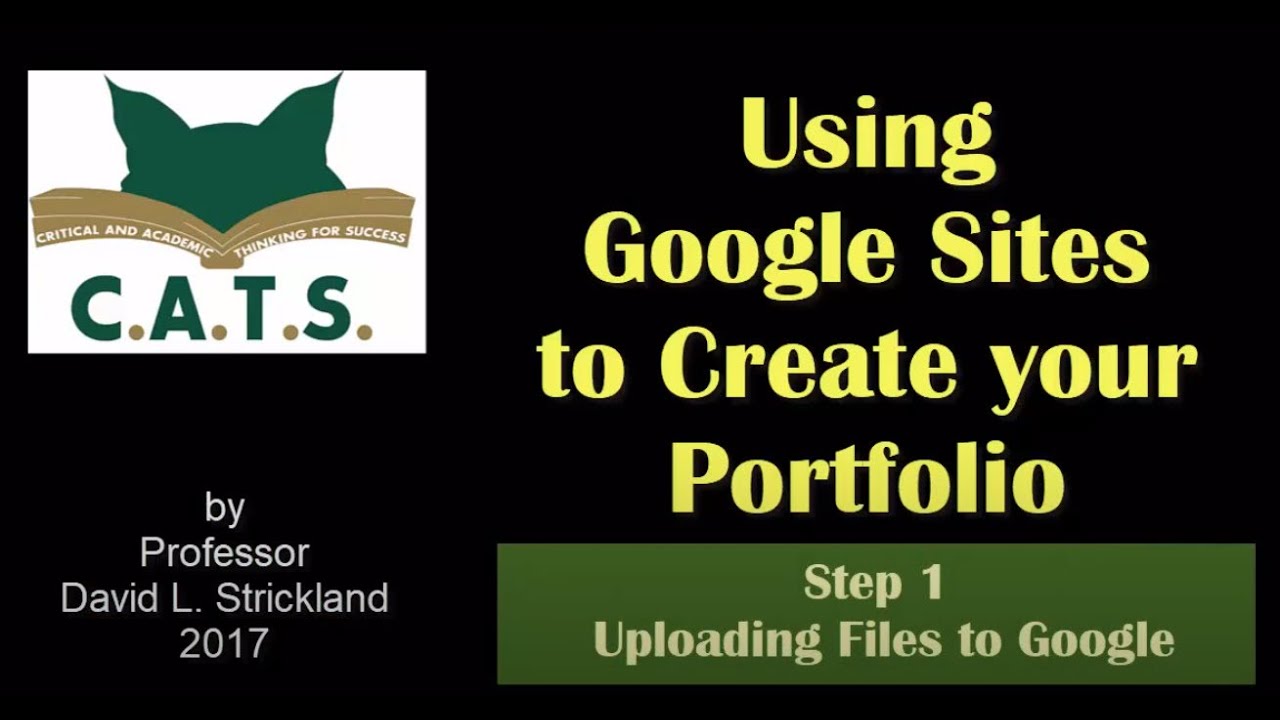 How to Create an Online Portfolio for Free using Google Sites (Part 1 ...