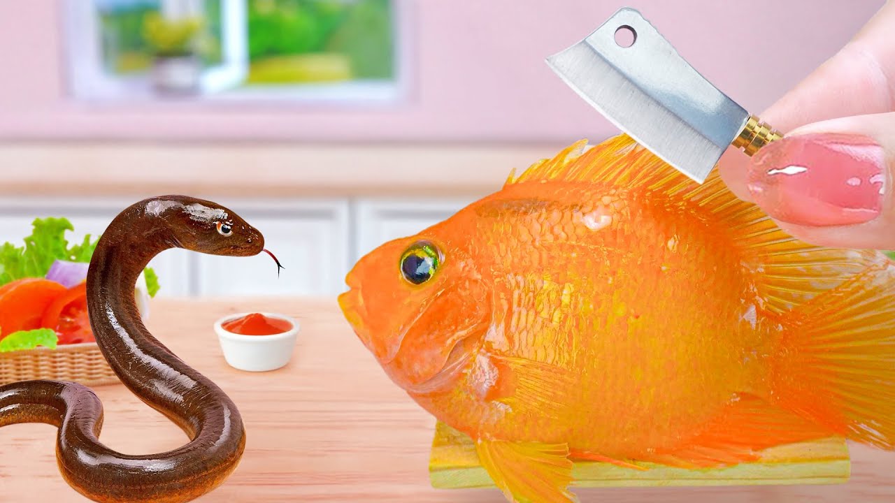 Catch Fish and Eel In Garden 🐠 Best Miniature Cheetos Fried Fish and ...