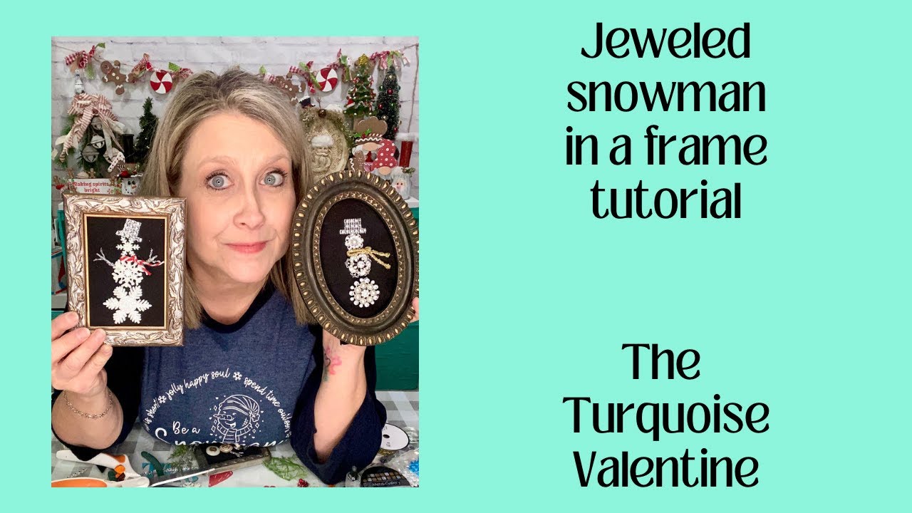 Jeweled snowman in a frame tutorial December 2023 - YouTube