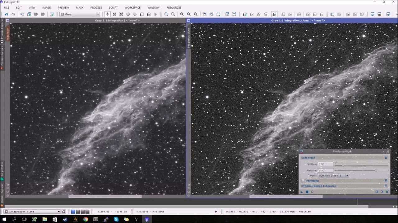 How to use Unsharp mask while protecting stars and background ...