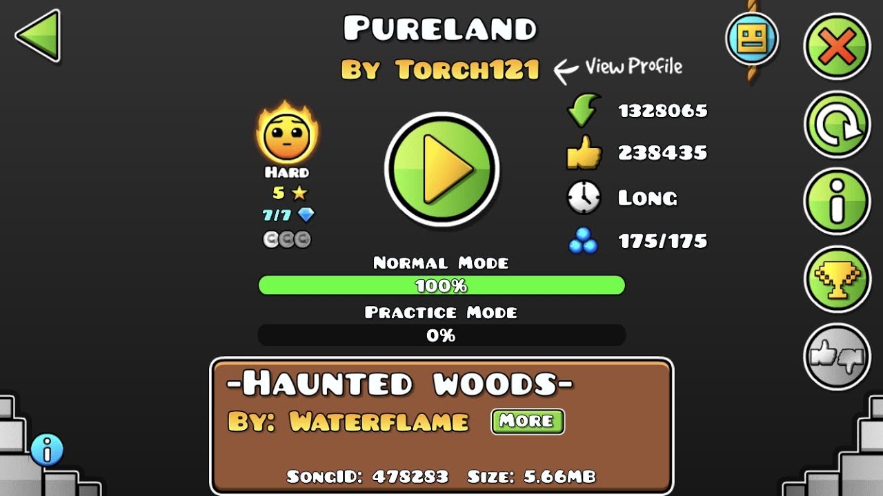 GEOMETRY DASH GAUNTLETS SPIKE GAUNTLET PURELAND 100% COMPLETE - YouTube