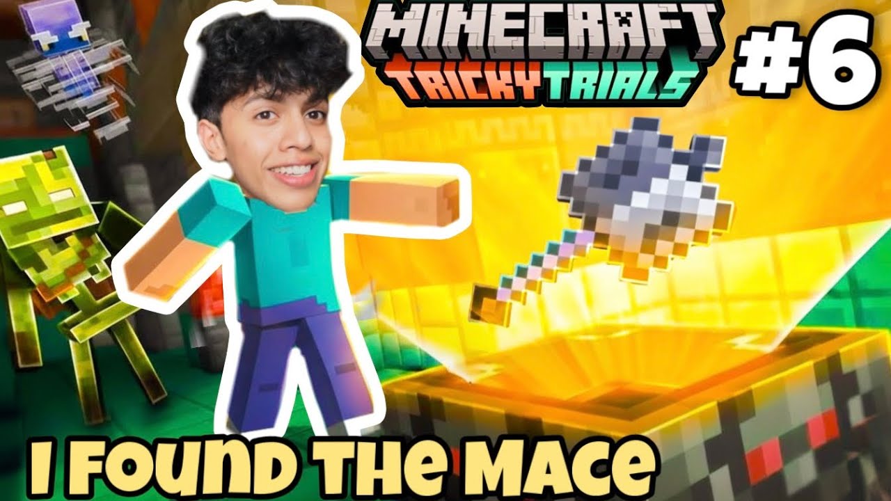 Found the SECRET MACE in Minecraft Tricky Trials! (Episode 6) - YouTube
